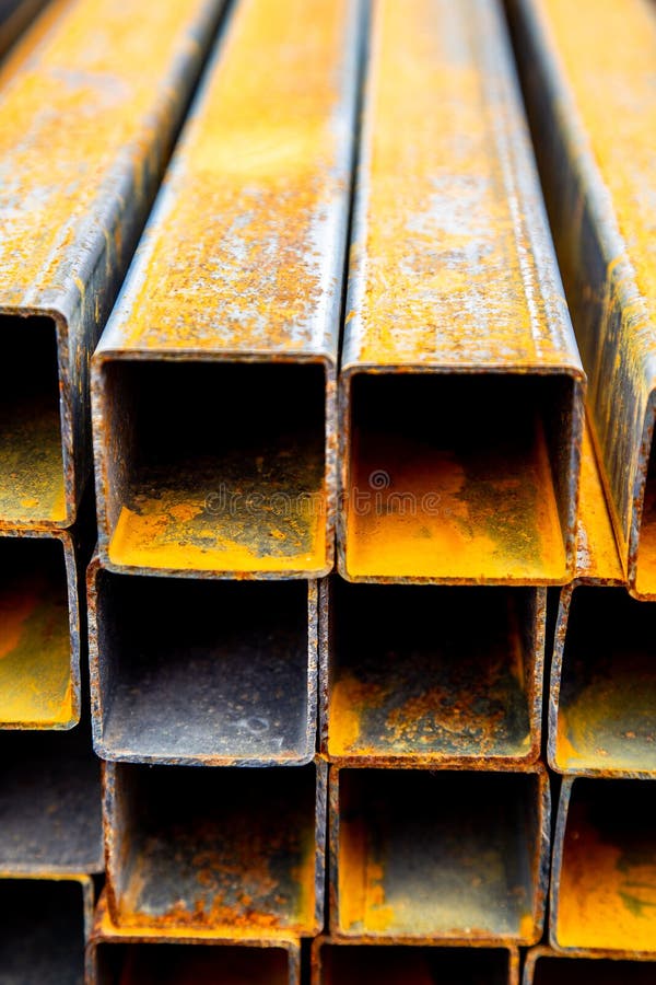 A Metal Profile Profile Pipe of Square Section for Construction, is ...