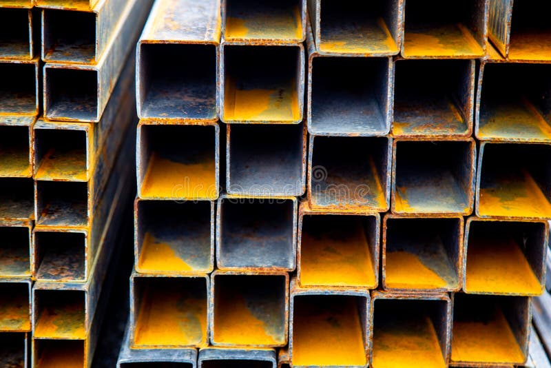 A Metal Profile Profile Pipe of Square Section for Construction, is ...