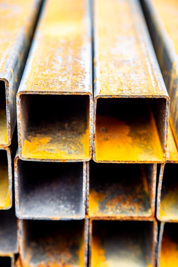 A Metal Profile Profile Pipe of Square Section for Construction, is ...