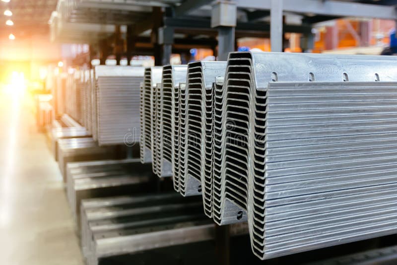 Metal Profiled Parts in Pack, Close Up Stock Photo - Image of beam ...