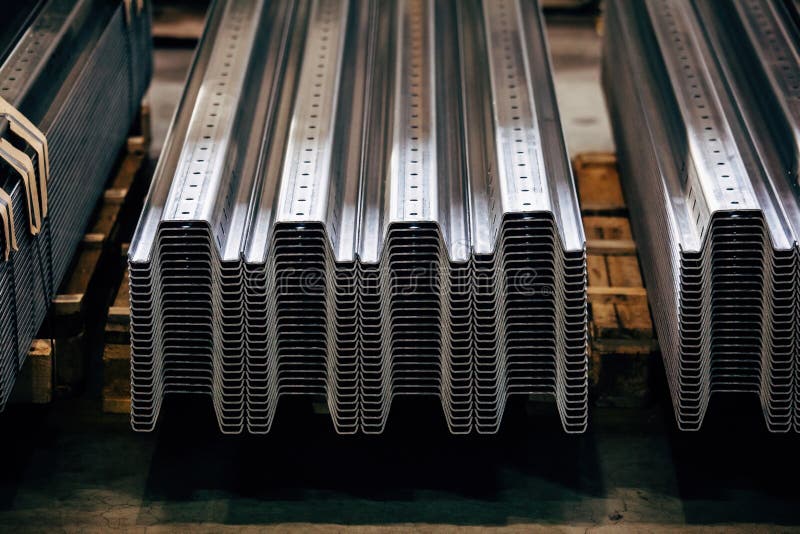 Metal Profiled Parts in Pack, Close Up Stock Photo - Image of metal ...