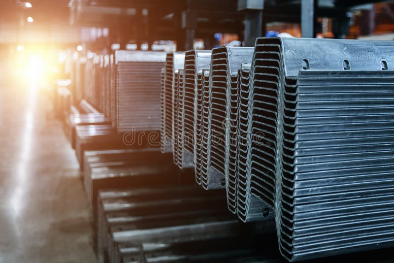 Metal Profiled Parts in Pack, Close Up Stock Image - Image of ...