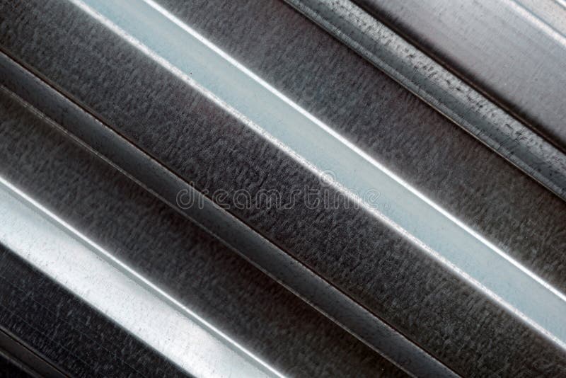 Metal Profiled Sheet Decking Stock Image - Image of floor, ribbed: 73324005
