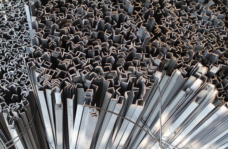 Metal Profiles Angle Foundation for Building Structures Stock Photo ...