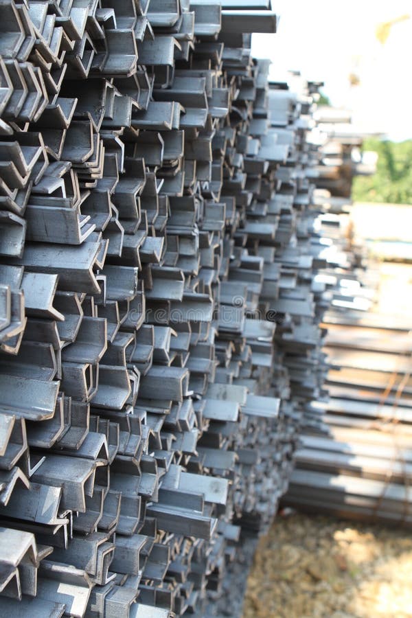 Metal Profiles Angle Foundation for Building Structures Stock Photo ...