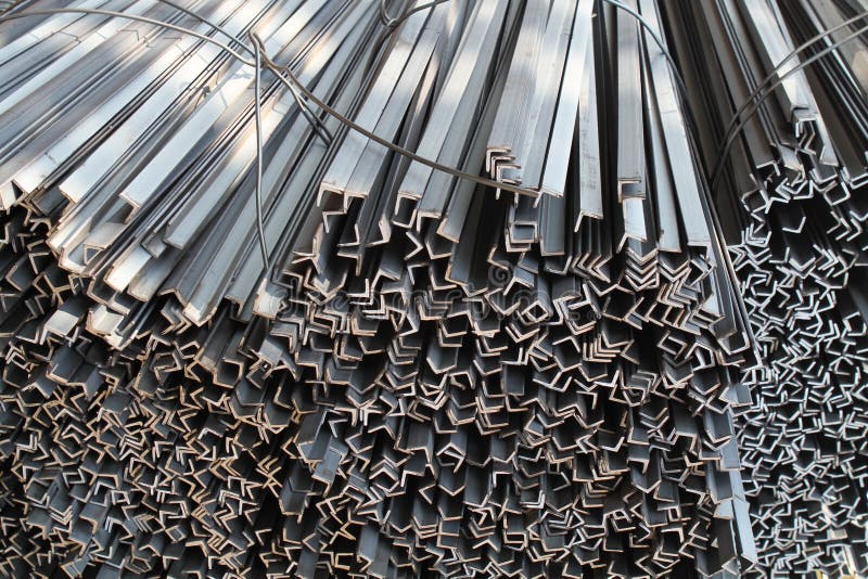 Metal Profiles Angle Foundation for Building Structures Stock Photo ...