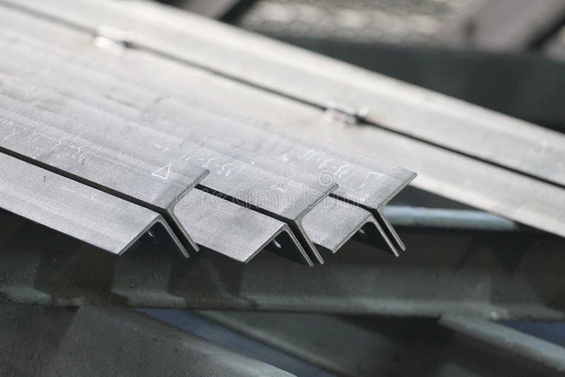 Closeup of Steel Galvanized Angles Bunched Together Stock Photo - Image ...