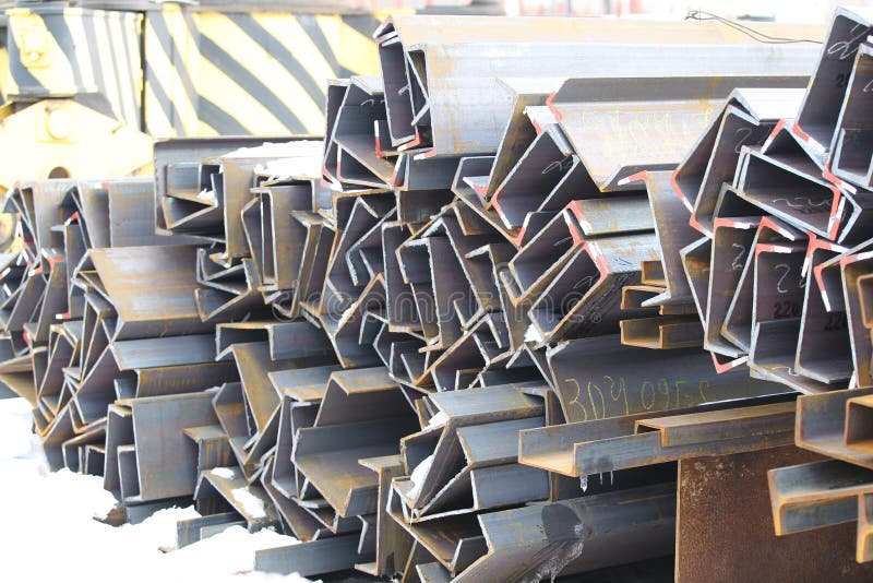 Metal profiles channel stock photo. Image of construction - 48036608