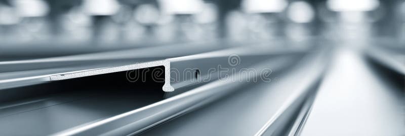 Metal Profiles for Drywall Installation with Soft White Background ...