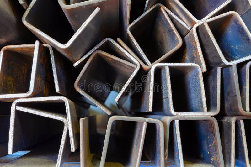 Metal profiles stock image. Image of product, steel - 273361171