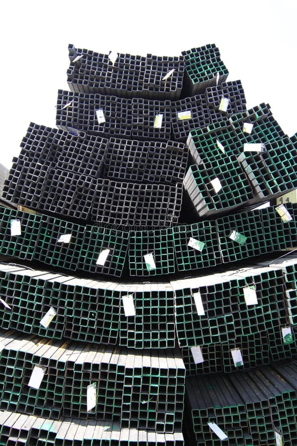 Metal Profiles Square Rectangular Pipe Stock Photo - Image of logistics ...