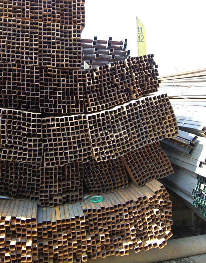 Metal Profiles Square Rectangular Pipe Stock Image - Image of square ...