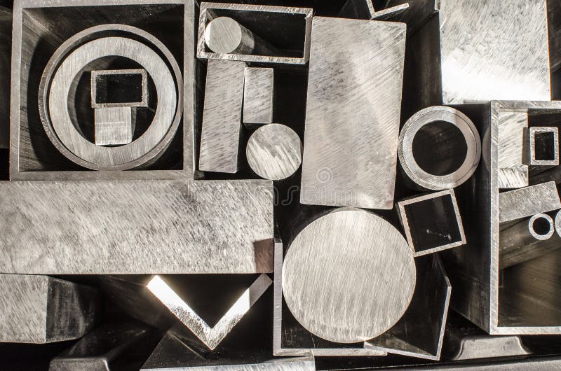 Metal profiles and tubes stock photo. Image of profile - 92947458