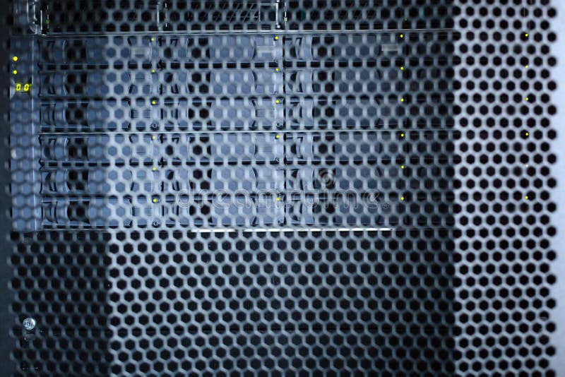 Black Server Cabinets in the Data Center Stock Image - Image of ...