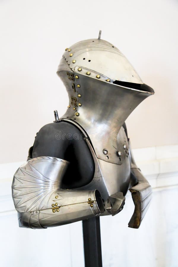 Metal Protection of the Knight Against the Weapon Stock Image - Image ...