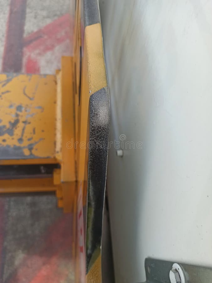 Metal Protection Part in Front of Towing Tractor Stock Image - Image of ...