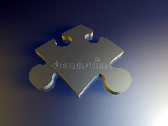 Metal Puzzle piece 2 stock illustration. Illustration of metallic - 1269002
