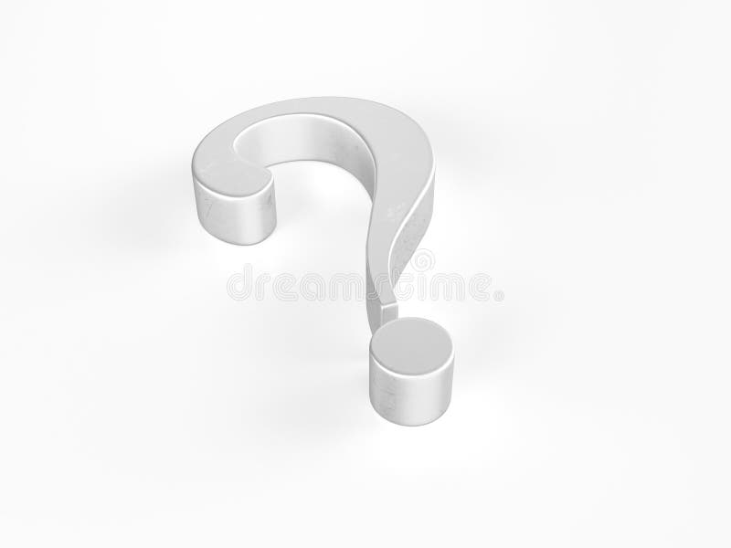 Metal question symbol stock illustration. Illustration of metallic ...