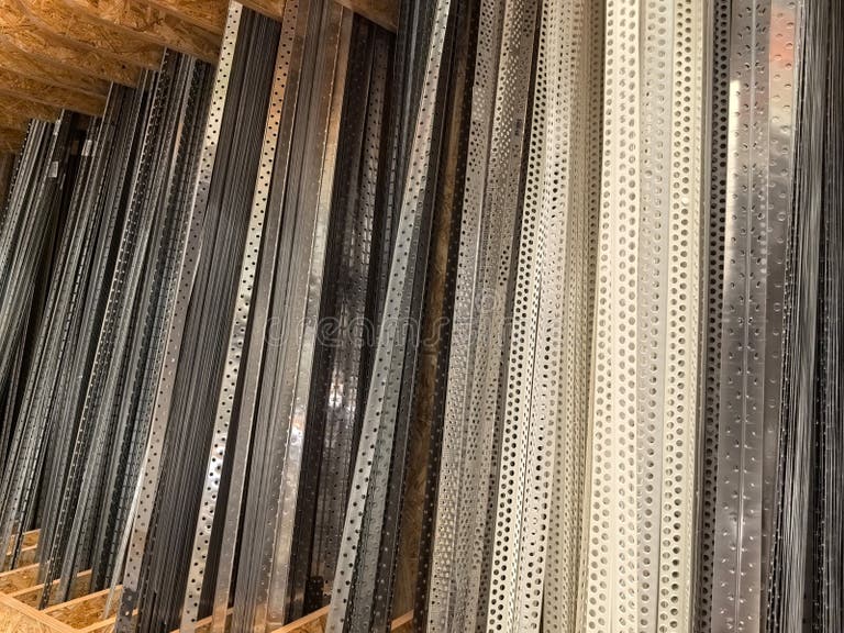 Metal Racks Display a Variety of Materials in a Well-organized ...