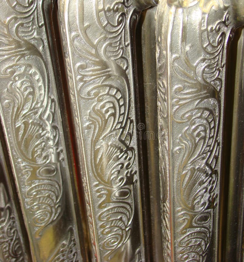Metal Radiator with Cast Pattern Antique Stock Image - Image of home ...