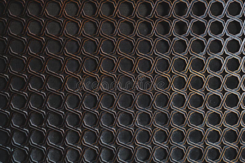 Metal Radiator Cover with Hexagon Pattern Stock Image - Image of grill ...