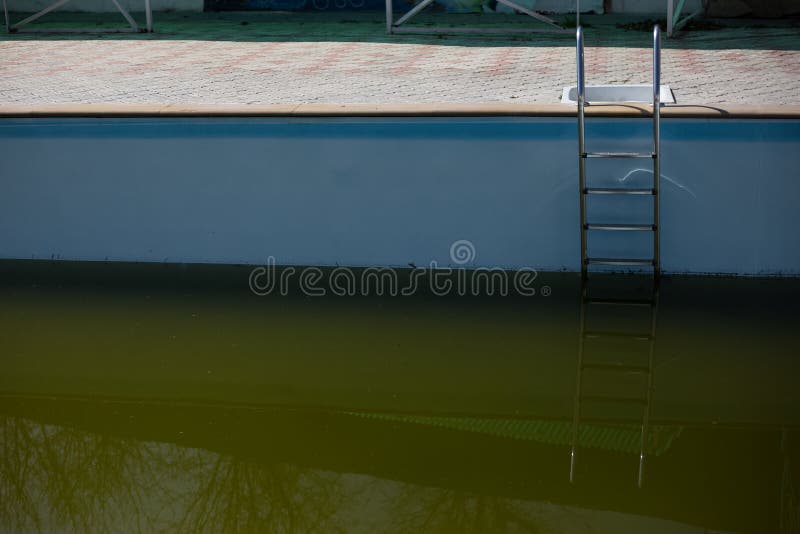 Metal Railing at the Pool on Sunny Day Stock Photo - Image of ...