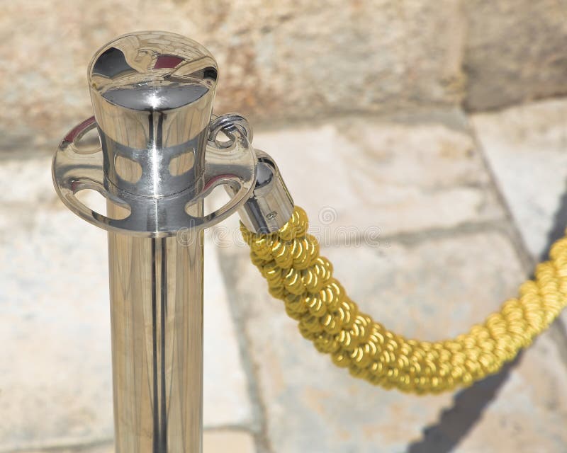 Metal Railing Stand with Cloth Rope for Museum or Exhibition Stock ...