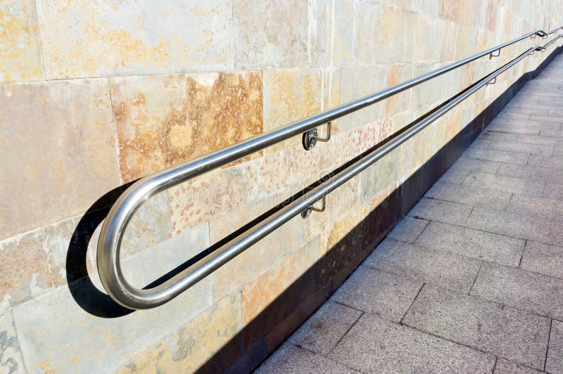 Metal Handrail Slope Pedestrian Walkway Stock Photos - Free & Royalty ...