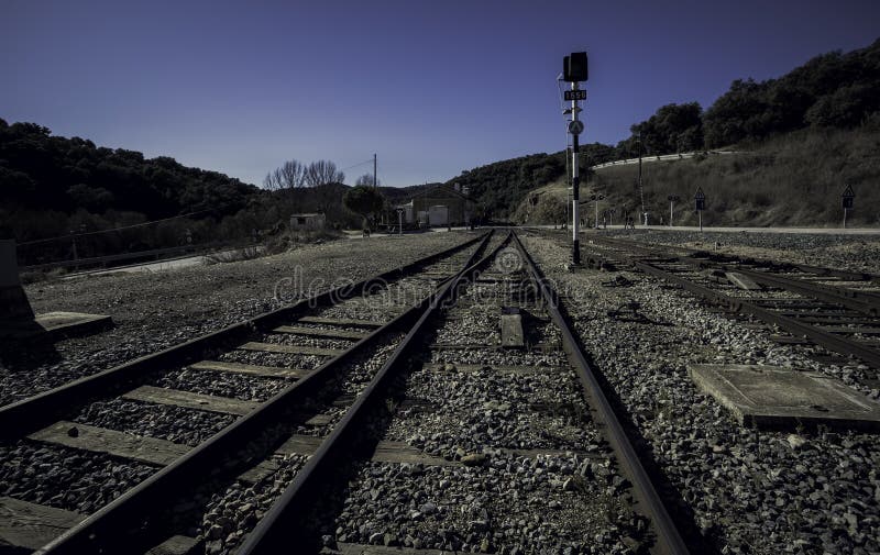 Metal Rails of a Train during Daytime Stock Photo - Image of blue ...