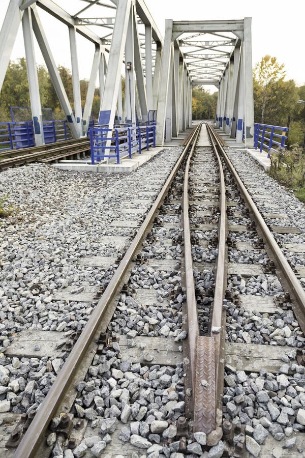 Metal railway viaduct stock photo. Image of railroad - 130909648