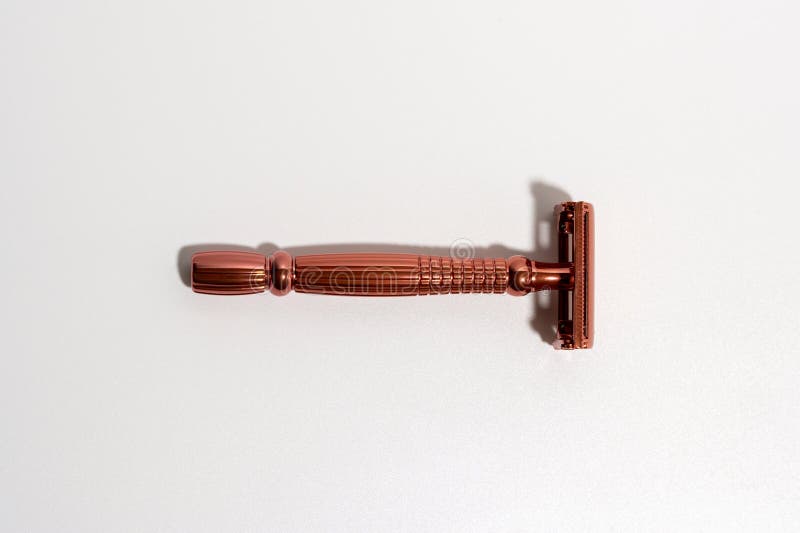 Metal Razor on a White Background. Stock Photo - Image of stainless ...
