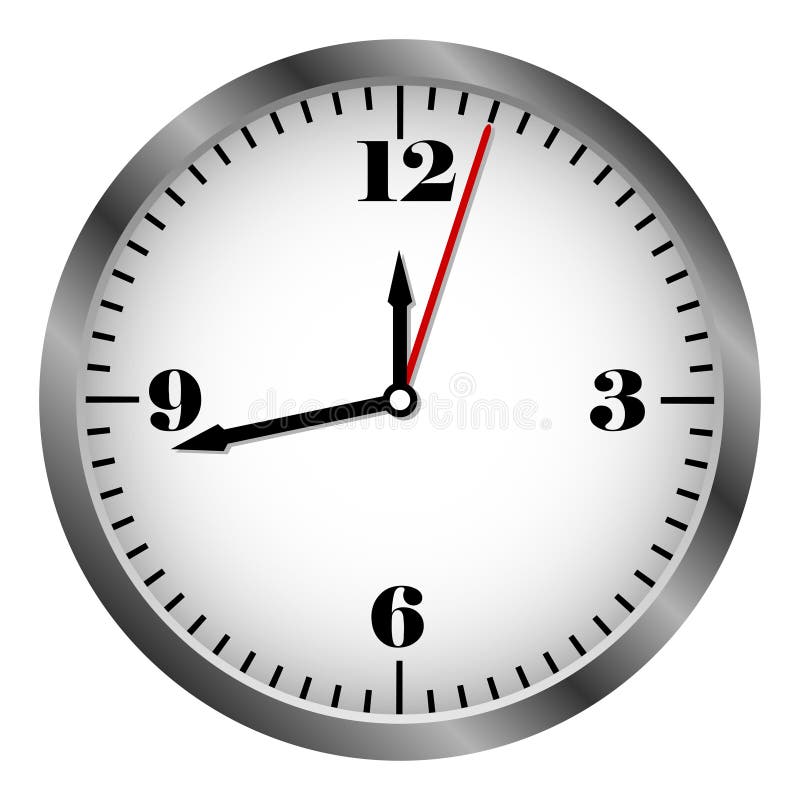 Metal real clock icon stock illustration. Illustration of deadline ...