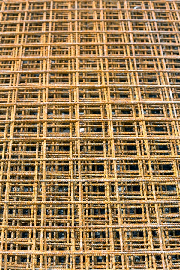 Rebar Row stock image. Image of steel, construction, concrete - 1357395