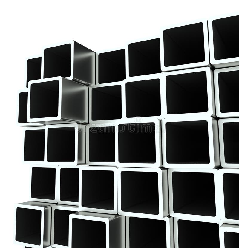 Metal rectangle tube stock illustration. Illustration of pipe - 99038394