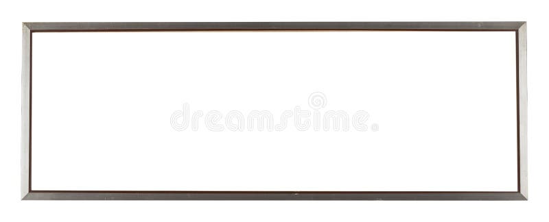 Metal Rectangular Frame for Panoramic Painting or Picture Isolated on a ...