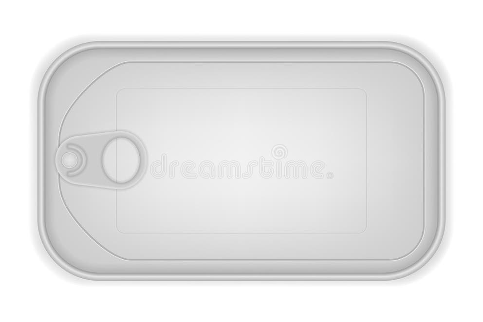 Metal Rectangular Jar for Products Vector Illustration Stock Vector ...