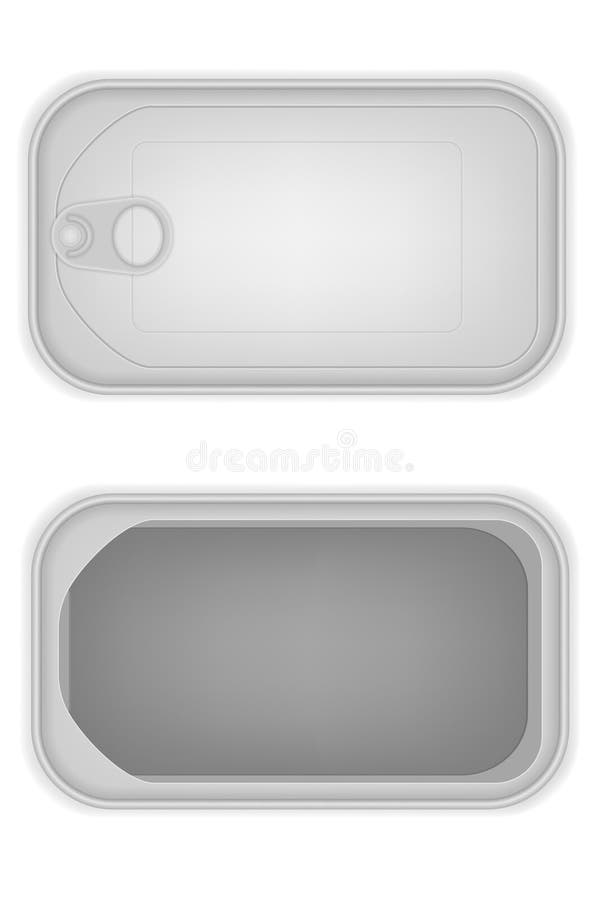 Metal Rectangular Jar for Products Vector Illustration Stock Vector ...