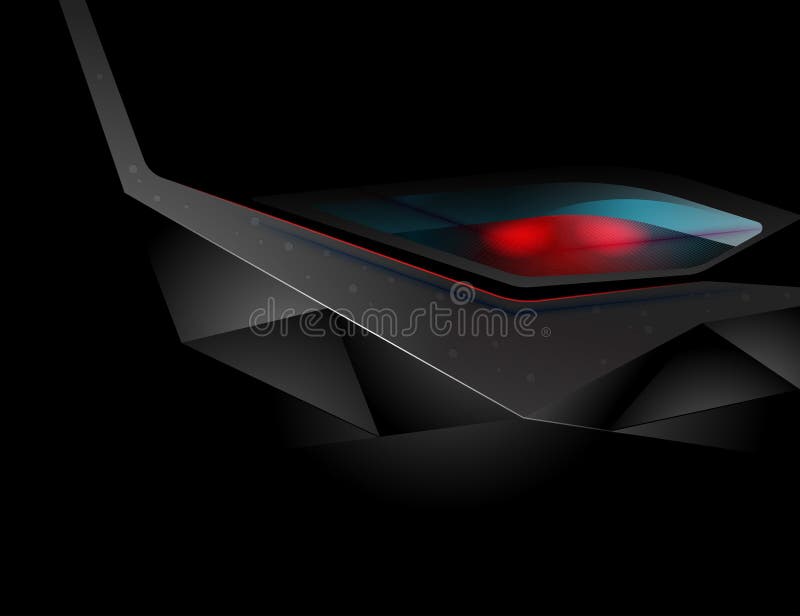 Metal Red Lighting Surface Dark Scene Vector Stock Vector ...