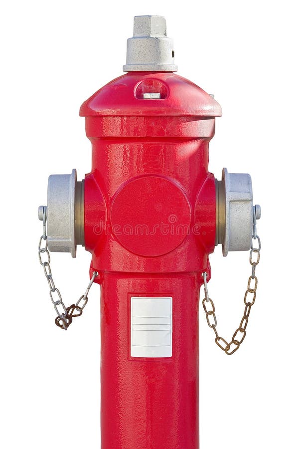 Metal Red Paint Fire Hydrant in a Urban Area - Concept Isolated on ...