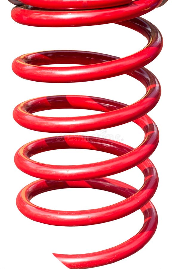 Red metal spring stock image. Image of metallic, shiny - 13206551
