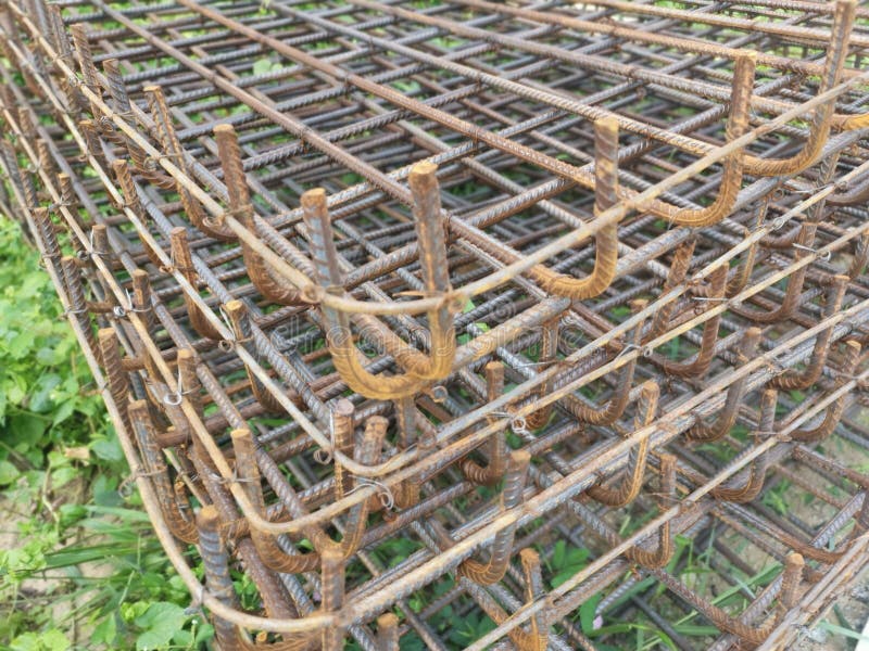 Metal Reinforced Frame or Block Lay on the Construction Site for Usage ...