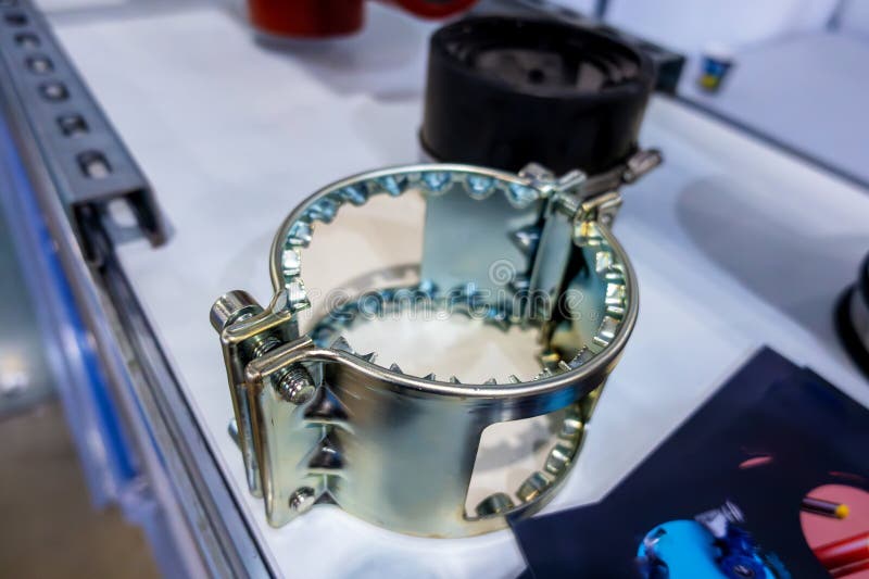 Metal Repair Clamp for Pipes Stock Image - Image of utility ...