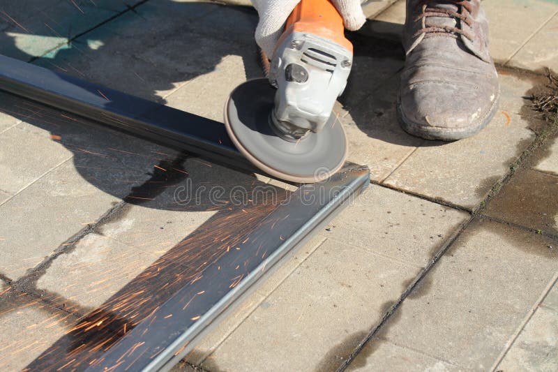 Metal repair work stock photo. Image of production, tire - 377325664