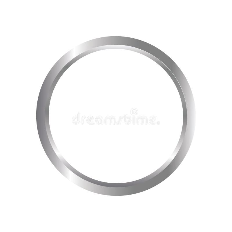 Metal Ring Isolated on White Background - 3d Illustration Stock Vector ...