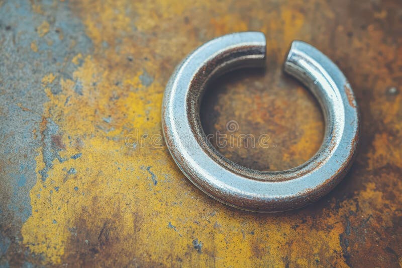 Metal Ring on Rusty Surface Highlighting Texture Stock Image - Image of ...