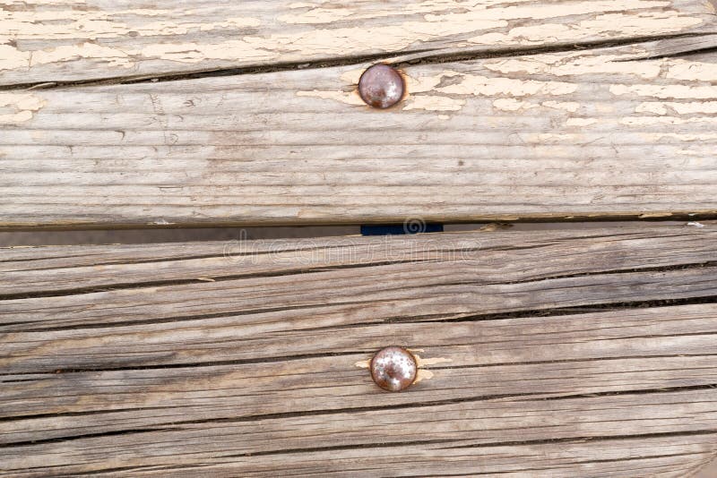 Metal Rivets in Old Cracked Wood Stock Image - Image of wood, rusting ...