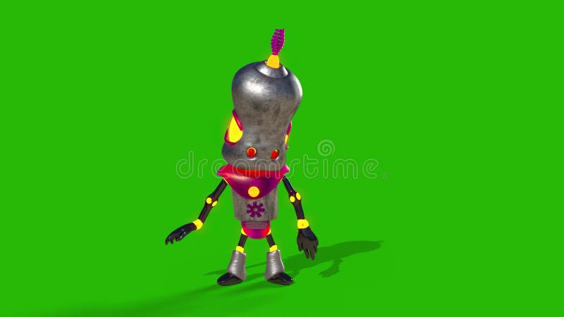 Metal Robot Soldier Dance Green Screen 4K Loop 3D Rendering Animation ...