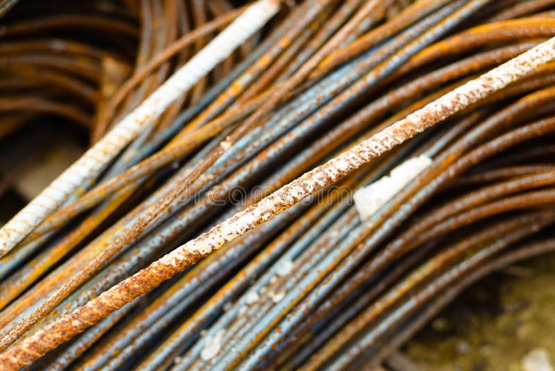 Metal rod stock image. Image of industrial, corroded - 48800245