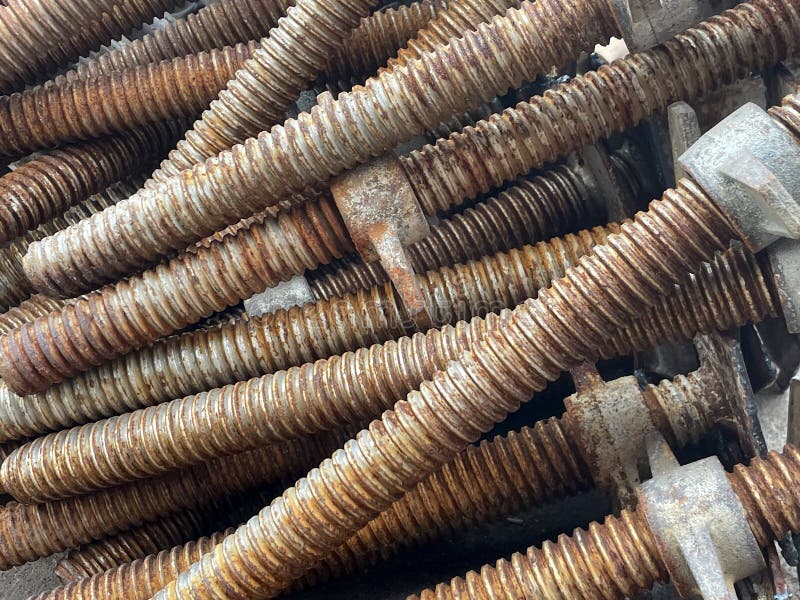 Metal Rod with Many Different Sizes and Texture Stock Image - Image of ...