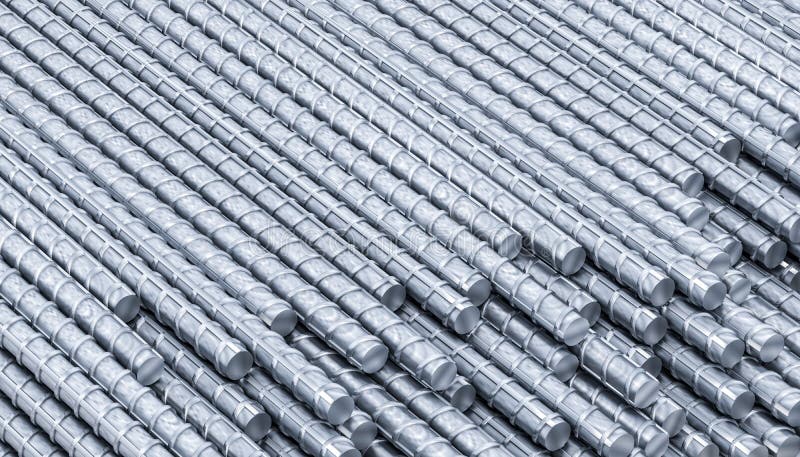 Metal Rods for Building Use Background 3d Render Stock Illustration ...